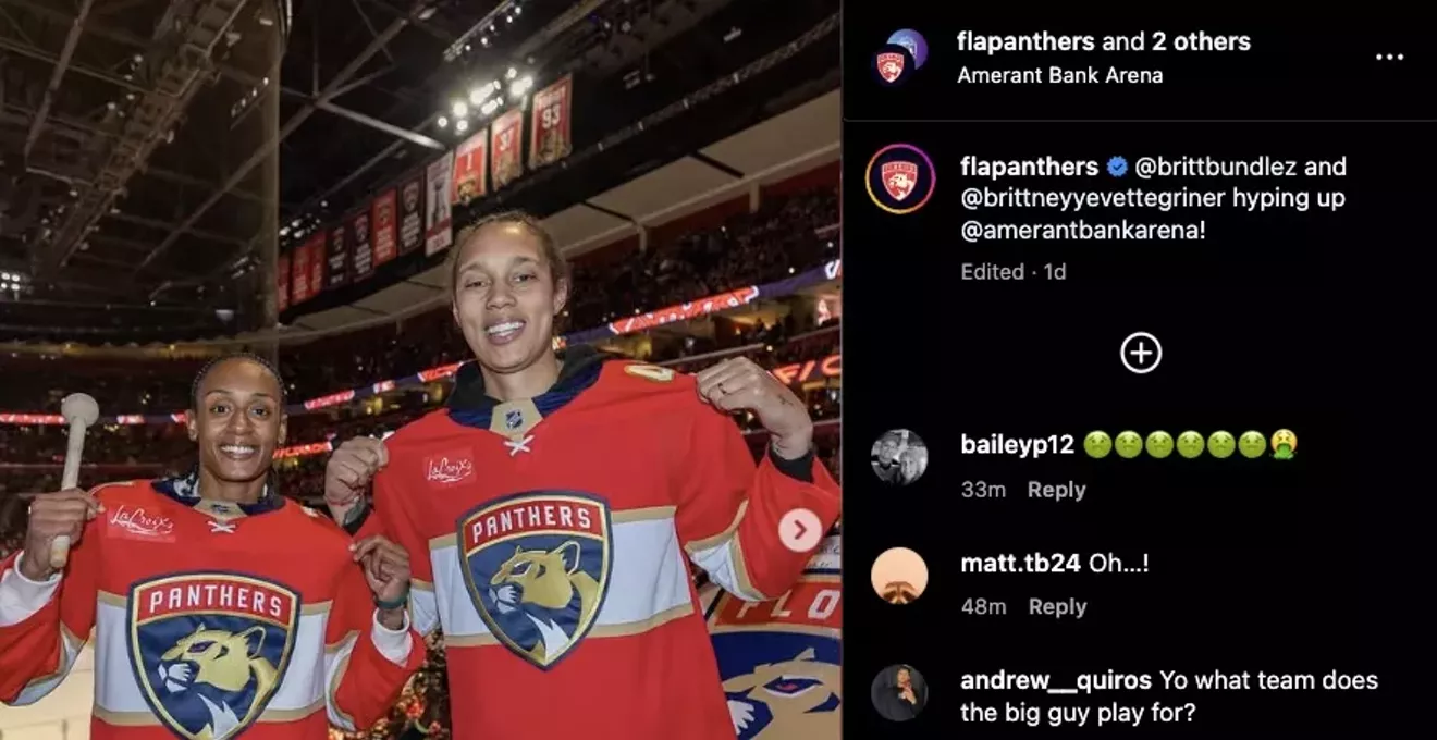 Florida Panthers Fans Boo Brittney Griner at Black History Night ...